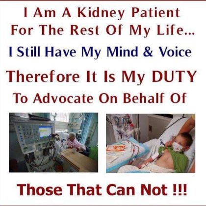 WHAT BEING A KIDNEY ADVOCATE MEANS TO ME - The Hope